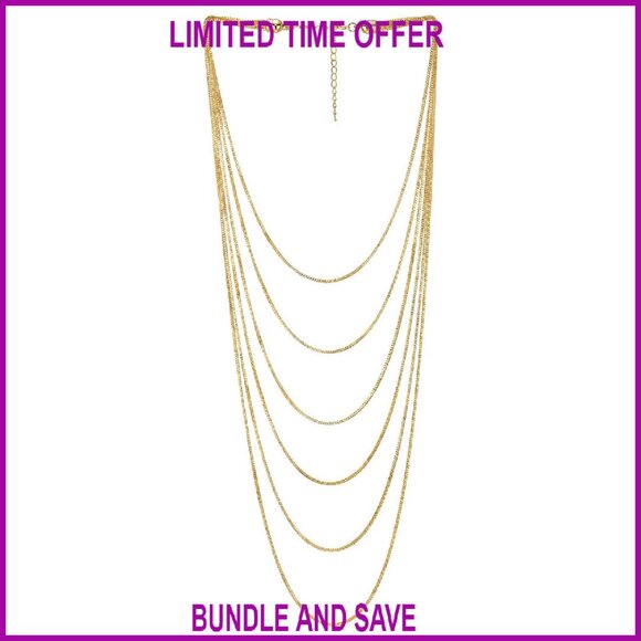 Jewelry | Multistrand Waterfall Statement Choker Necklace Alloy 53cm ...